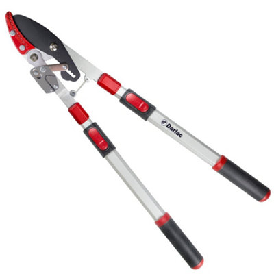 Darlac Heavy Duty Telescopic Ratchet Loppers Garden Tree Pruner Long ...