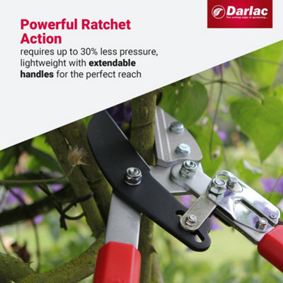 Darlac Telescopic Ratchet Loppers Garden Tree Pruner Heavy Duty Long Reach