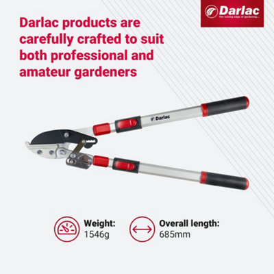 Darlac Telescopic Ratchet Loppers Garden Tree Pruner Heavy Duty Long Reach