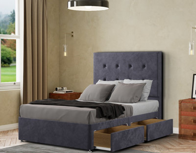 Darlington Divan Bed 2 Drawers Floor Standing Headboard Matching ...