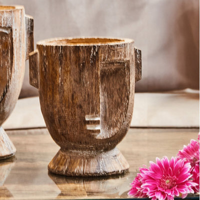 Darnell Small Rustic Face Planter