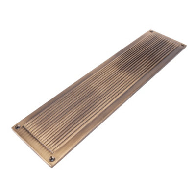 Dart Heavy Cast Brass Door Push Finger Plate - Beehive - 310mm x 76mm ...
