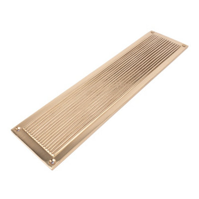 Dart Heavy Cast Brass Door Push Finger Plate - Beehive - 310mm x 76mm ...