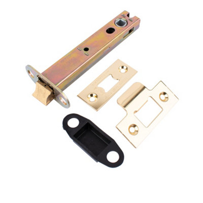 Dart Heavy Duty Tubular Latch 125mm - Polished Brass | DIY at B&Q