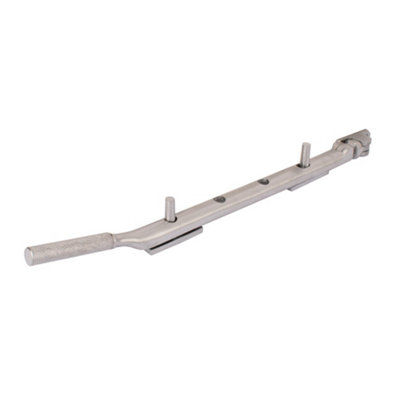 Dart Knurled Window Casement Stay - 250mm - Satin Chrome | DIY at B&Q