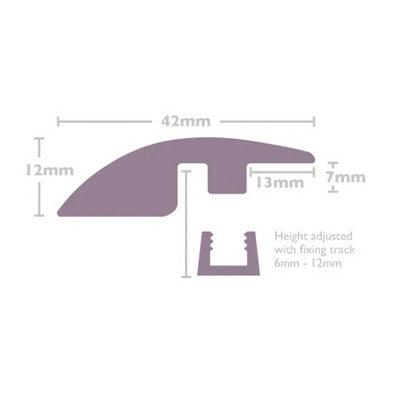 Dartmoor Grey Oak Ramp Reducer Laminate Wood Flooring MDF Edge ...