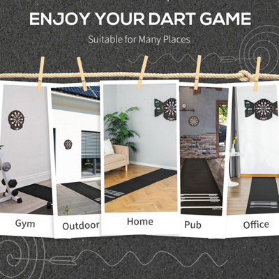 Darts Mat Rubber Dart Board Mat Non Slip Target Darts Mat with 4 ...