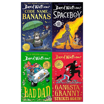 David Walliams 4 Books Collection Set - Gangsta Granny Strikes Again ...