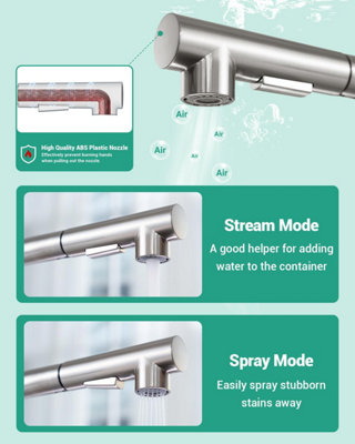 DAYONE 2 SPRAY FUNCTION KITCHEN TAPS WITH PULL OUT SPRAY, SUS304 ...