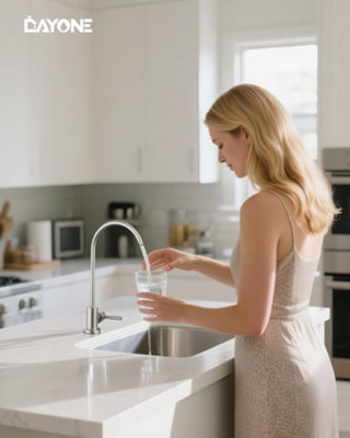 DAYONE Kitchen Water Filter Tap, SUS304 Stainless Steel Lead-Free ...