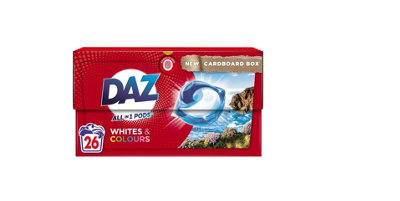 Daz All-in-1 Pods Washing Liquid Capsules Whites and Colours 26 Washes