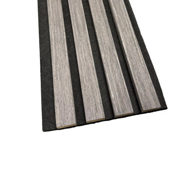 DBS Bathrooms Charcoal Acoustic Slat Wall Panel 60cm x 240cm