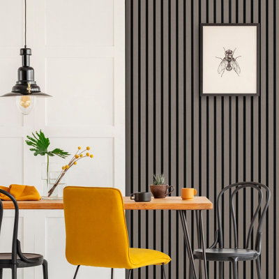 DBS Bathrooms Grey Oak Acoustic Slat Wall Panel 60cm x 240cm