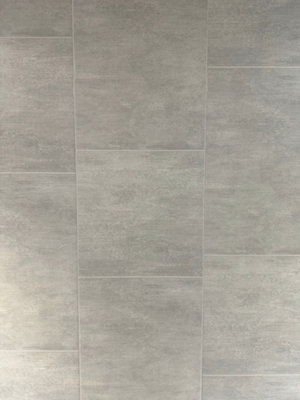 DBS Bathrooms Multi Grey Large Tile Effect 8mm PVC Bathroom Wall Panels ...