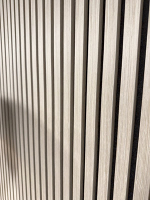 DBS Bathrooms Natural Oak Acoustic Slat Wall Panel 60cm x 240cm