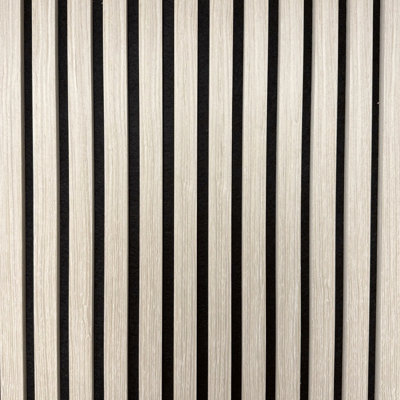 DBS Bathrooms Natural Oak Acoustic Slat Wall Panel 60cm x 240cm