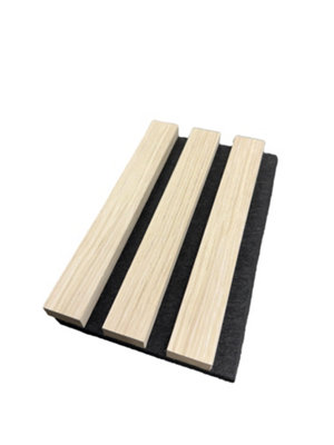 DBS Bathrooms Natural Oak Acoustic Slat Wall Panel 60cm x 240cm