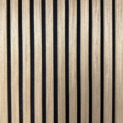 DBS Bathrooms Walnut Acoustic Slat Wall Panel 60cm x 240cm