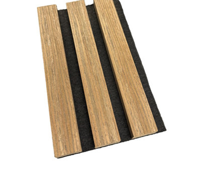 DBS Bathrooms Walnut Acoustic Slat Wall Panel 60cm x 240cm