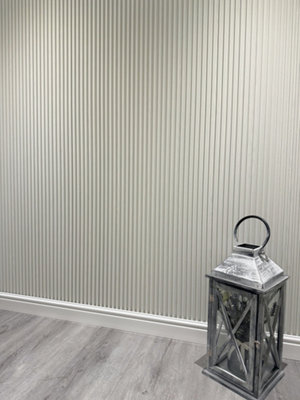 DBS Bathrooms White Ash Slat Wall Panel Small Slat 150mm x 2600mm