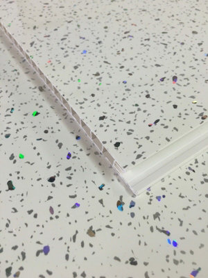 DBS Bathrooms White Sparkle Shower Wall Panel PVC 1m x 2.4m