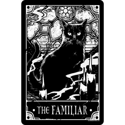 Deadly Tarot The Familiar Plaque Black/White (One Size) | DIY at B&Q