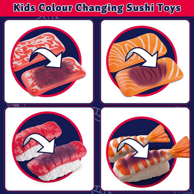 deAO 48PCS Sushi Play Food, Kitchen Pretend Toy Color Changing Sushi ...