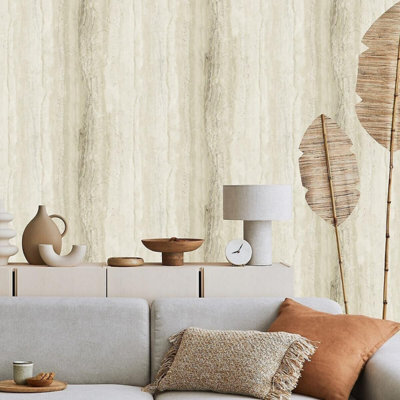Debona Vertical Marble Natural Metallic Gold Effect Textured Wallpaper 5042