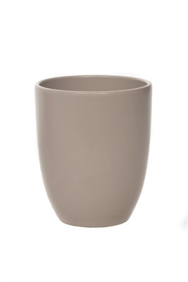 Dec Ceramic Hugo Stone Grey M, 12cm Pot Size, 10cm Tall, Succulent