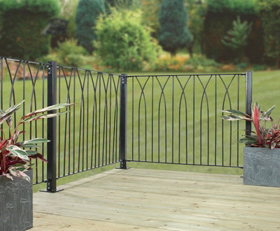 DECA Large Metal Deck Decking Infill Fence Panel 1130mm Wide x 813mm ...
