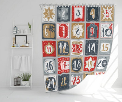 December advent calendar (shower curtain) / Default Title
