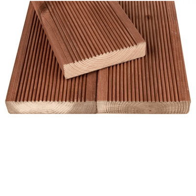 Decking Board Brown Softwood 28x120mm - x2.4 Single piece