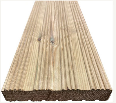 Decking Board ( mini ribbed ) 143mm(W) x 25mm(T) x 2400mm(L) Pack of 10