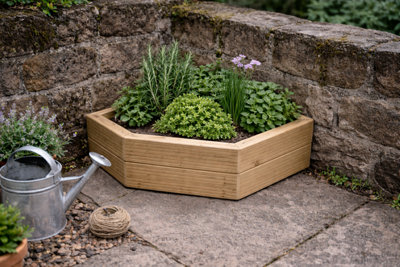 Decking Pentagon Corner Flower Trough, Herb Planter 60 x 60 x 30 | DIY ...