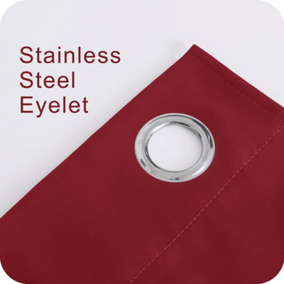 Deconovo Blackout Curtains Eyelet Curtains Thermal Insulated Bedroom ...