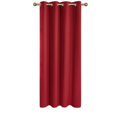 Deconovo Eyelet Curtain Thermal Insulated Blackout Curtain for Bedroom ...