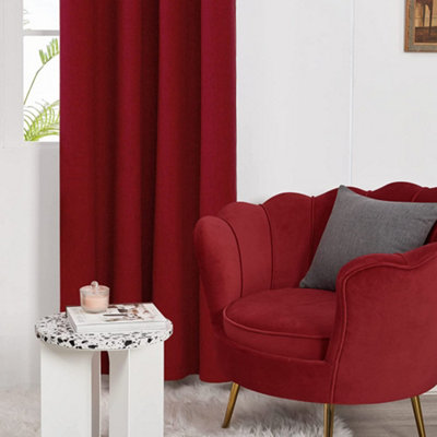 Deconovo Linen 100% Blackout Curtains with Coating Back Layer Thermal ...