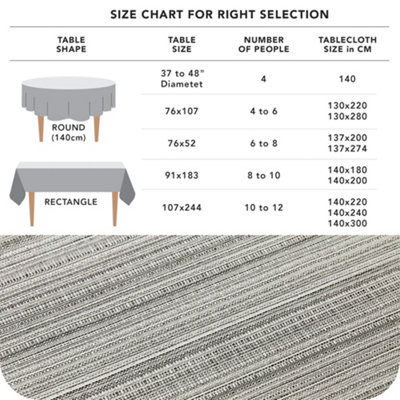 Deconovo Rectangle Table Cloth Faux Linen Rectangle Tablecloth Wipable ...