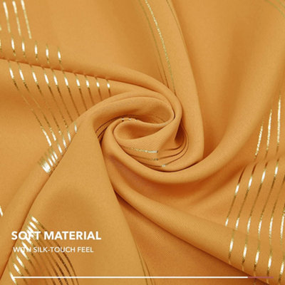 Deconovo Silver Wave Line Foil Printed Blackout Curtains Thermal Eyelet ...