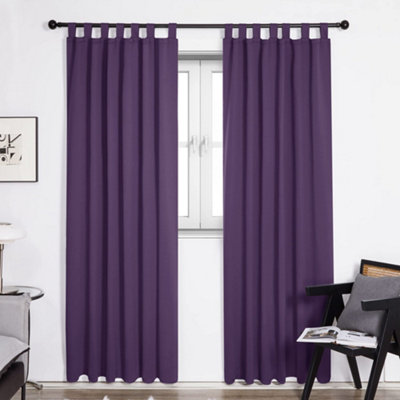 Deconovo Thermal Insulated Tab Top Curtains Blackout Curtains for ...