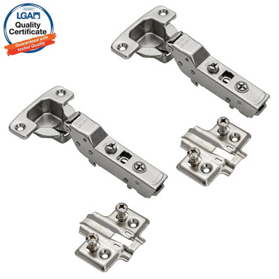 DecorandDecor - 2x Nickel plated Euro Plates - Half Overlay Cabinet ...
