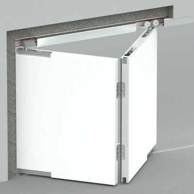 DecorAndDecor Bifolding Sliding Door Track Kit - 60Kg Max Door - 1200mm ...