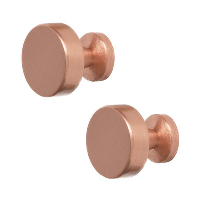 DecorAndDecor - CARNA Matt Rose Solid Round Kitchen Cabinet Drawer Cupboard Pull Knob - Pair ...