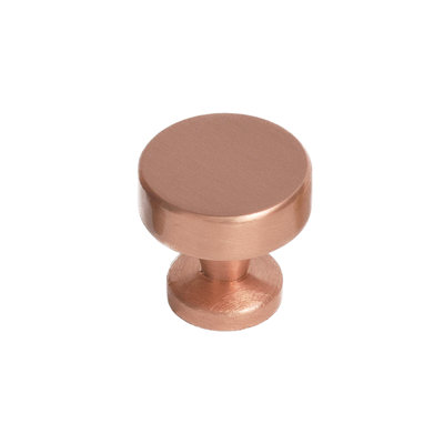 DecorAndDecor - CARNA Matt Rose Solid Round Kitchen Cabinet Drawer Cupboard Pull Knob - Pair ...