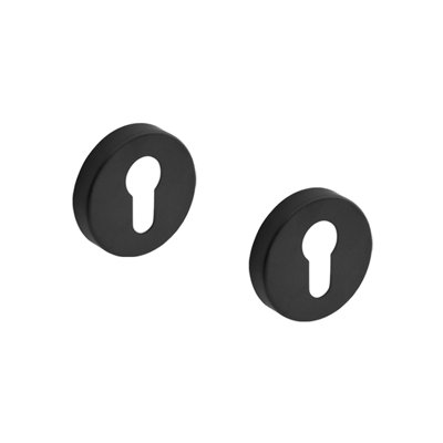 DecorAndDecor - Euro Cylinder Keyhole Cover Escutcheon - Matt Black