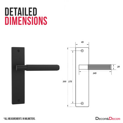 Decoranddecor Internal Door Handles for Wooden Doors - Door Handle Sets ...