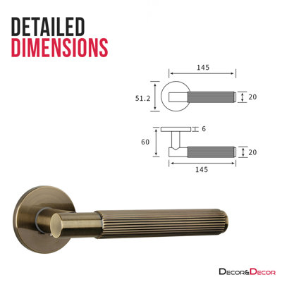 Decoranddecor Luxe Door Handles - Internal Door Handles for Doors ...