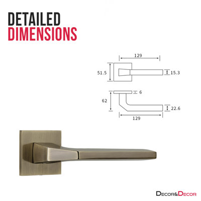 Decoranddecor Luxe Door Handles - Internal Door Handles for Doors ...