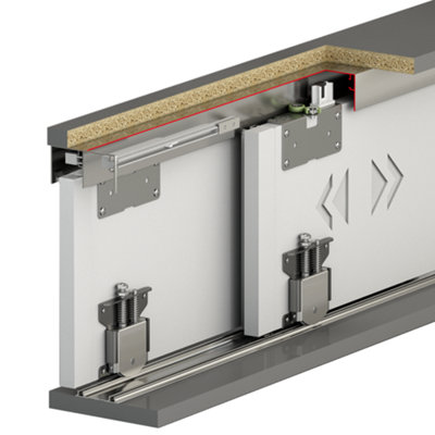 DecorAndDecor PS-Slide Sliding Wardrobe Door Track Gear Kit - 1500mm ...