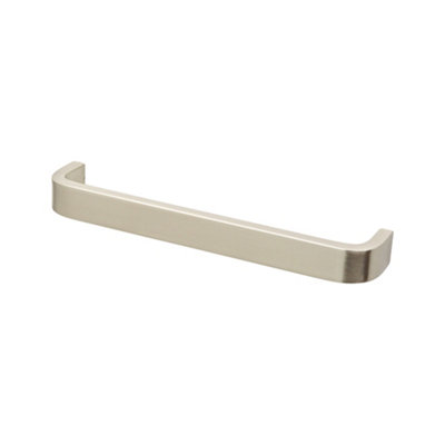 DecorAndDecor - SABLE Brushed Nickel D-Shape Flat Kitchen Door Cabinet ...